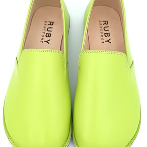 Barefoot Green Shoes Women Minimalist Rubber Sole Moccasins Narrow