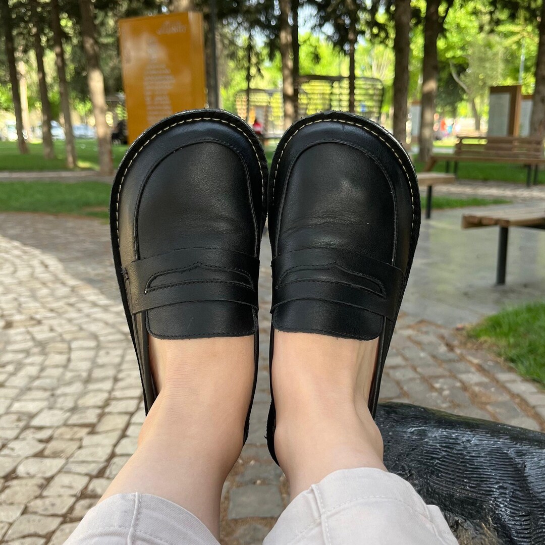 Black Leather Barefoot Loafers Wide Toe Box Zero Drop Shoes Etsy Black Leather Barefoot Loafers Wide Toe Box Zero Drop Shoes Etsy