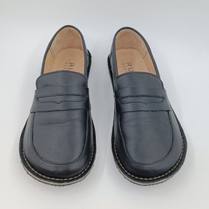 Black Leather Barefoot Loafers: Wide Toe Box Zero Drop Shoes - Etsy