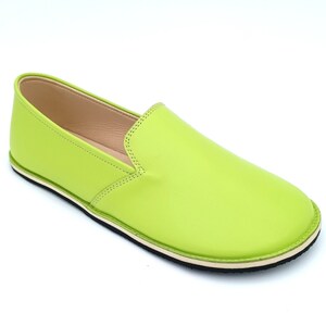 Barefoot Green Shoes Women, Minimalist Rubber Sole Moccasins, Narrow ...