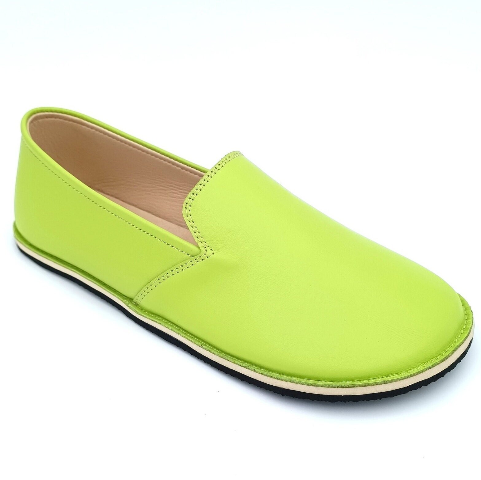 Barefoot Green Shoes Women Minimalist Rubber Sole Moccasins Etsy
