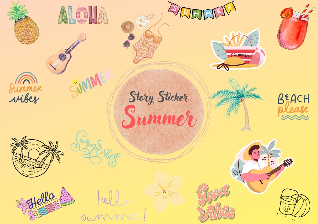 120+ Story Sticker Instagram Summer | Holiday | Vacation | Urlaub ...