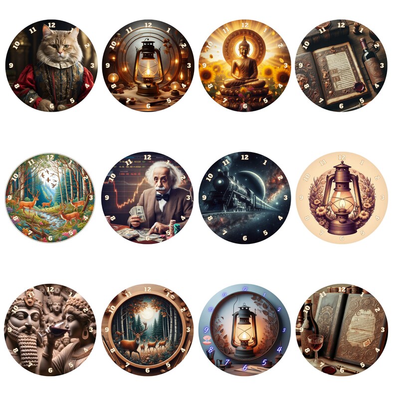 12 Printable Clock Face Templates, Clock Face PNG File, Clock Face ...