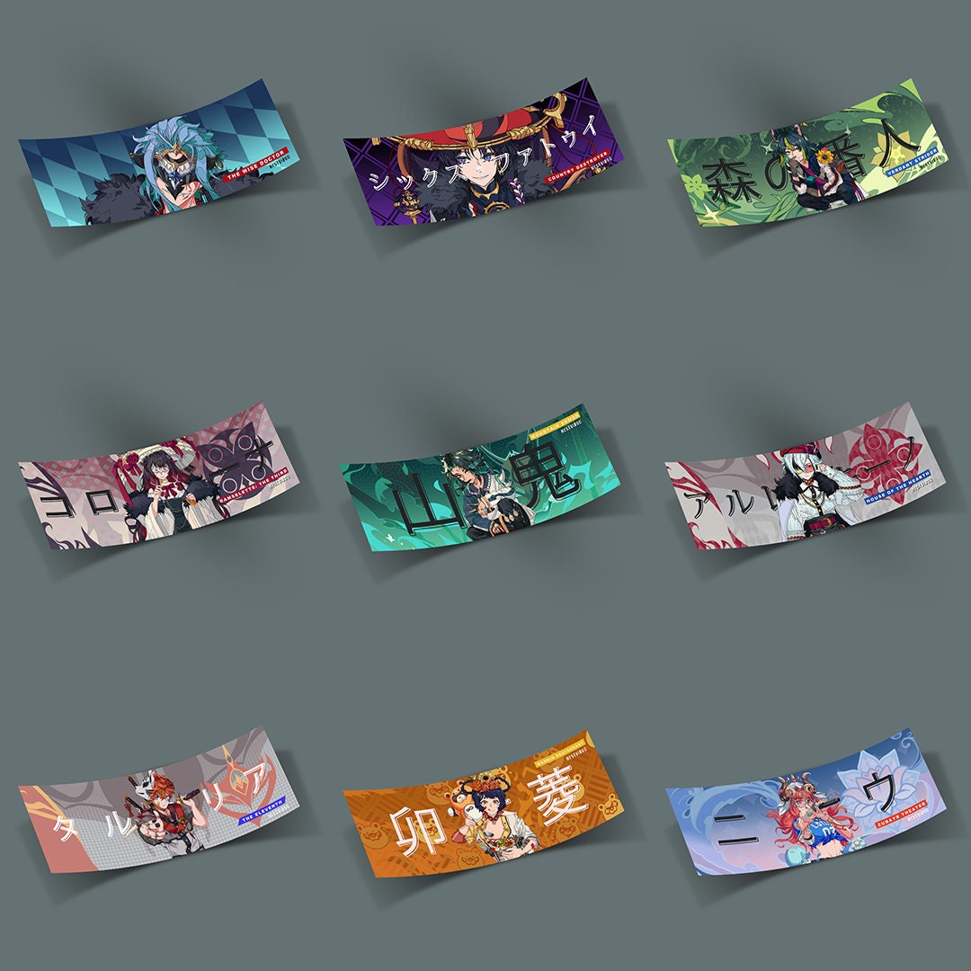 Genshin Impact Stylized Vinyl Sticker Group 2 - Etsy