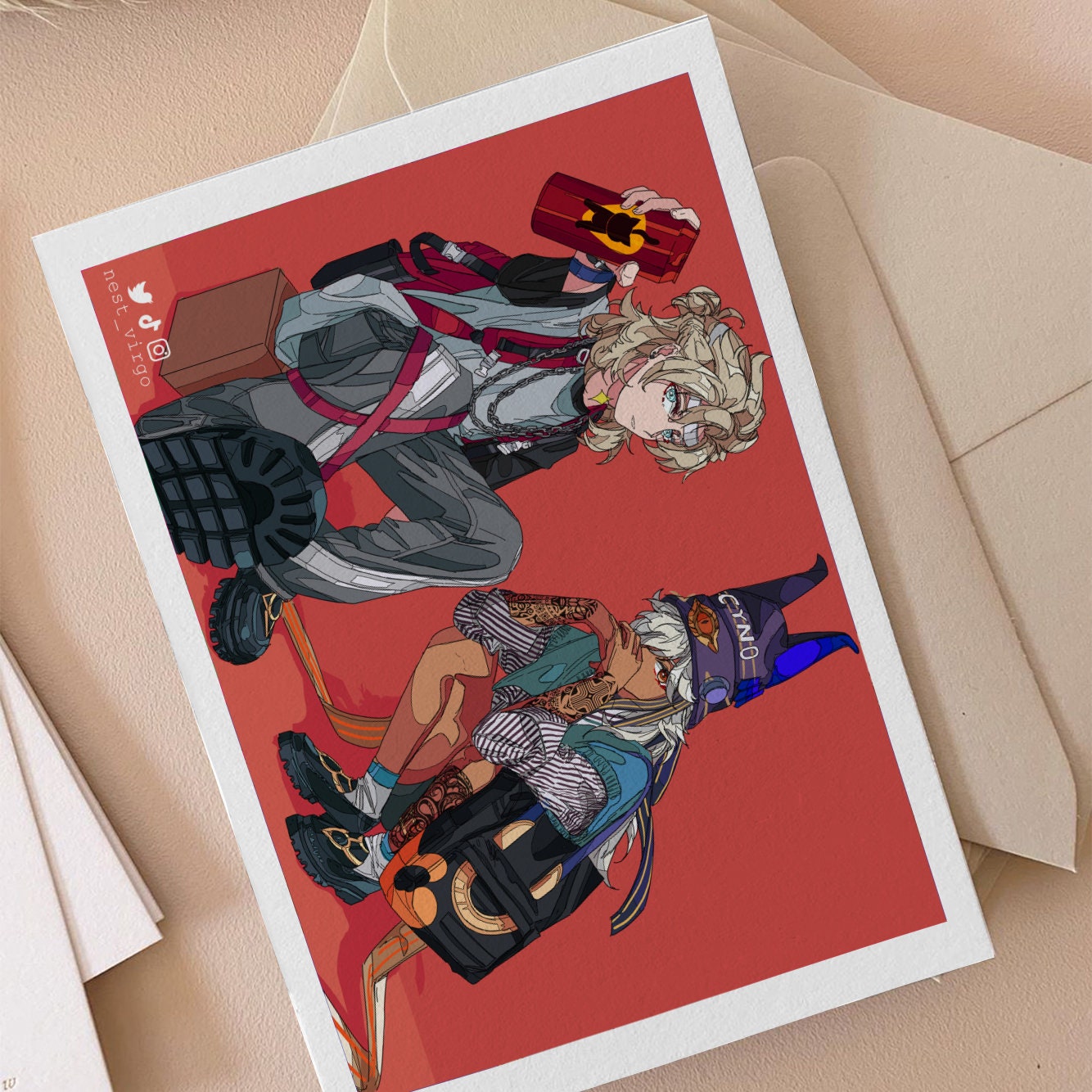 Albedo X Cyno Genshin Impact Fanart Illustration Matte Print - Etsy ...