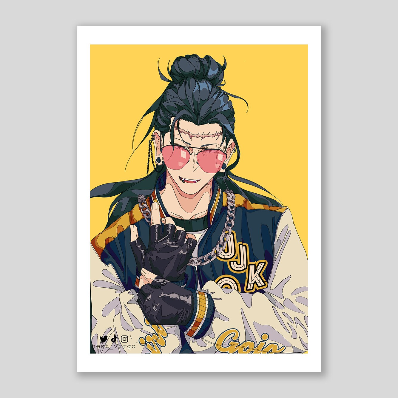 Geto Suguru Inspired Fanart Illustration Nestvirgo - Etsy