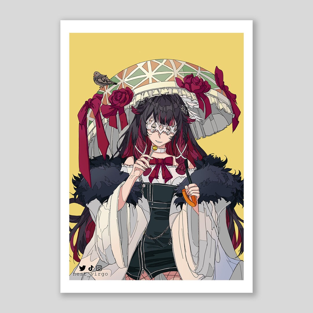 Columbina Genshin Impact Fanart Illustration A5 - Etsy UK