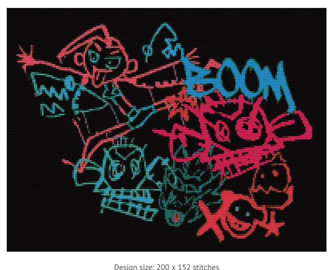 Arcane Jinx Graffiti Counted Cross Stitch - Etsy