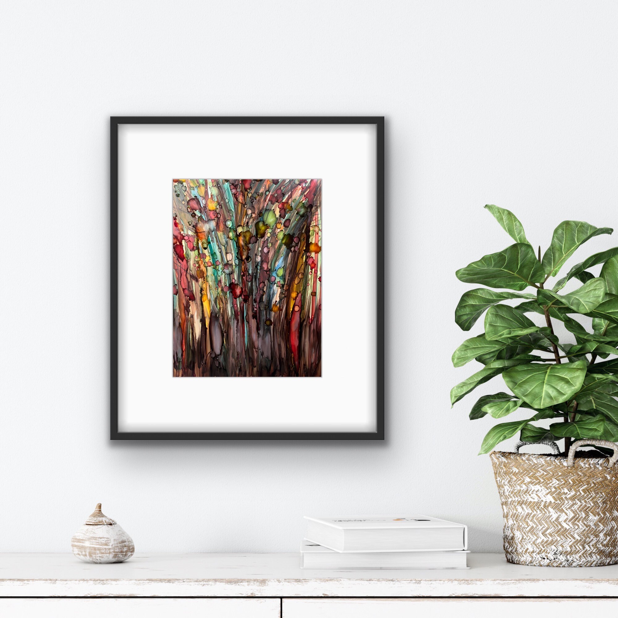 Leafy Trees: Fine Art Print Alcohol Ink Artwork, Abstract Fluid Art - Etsy