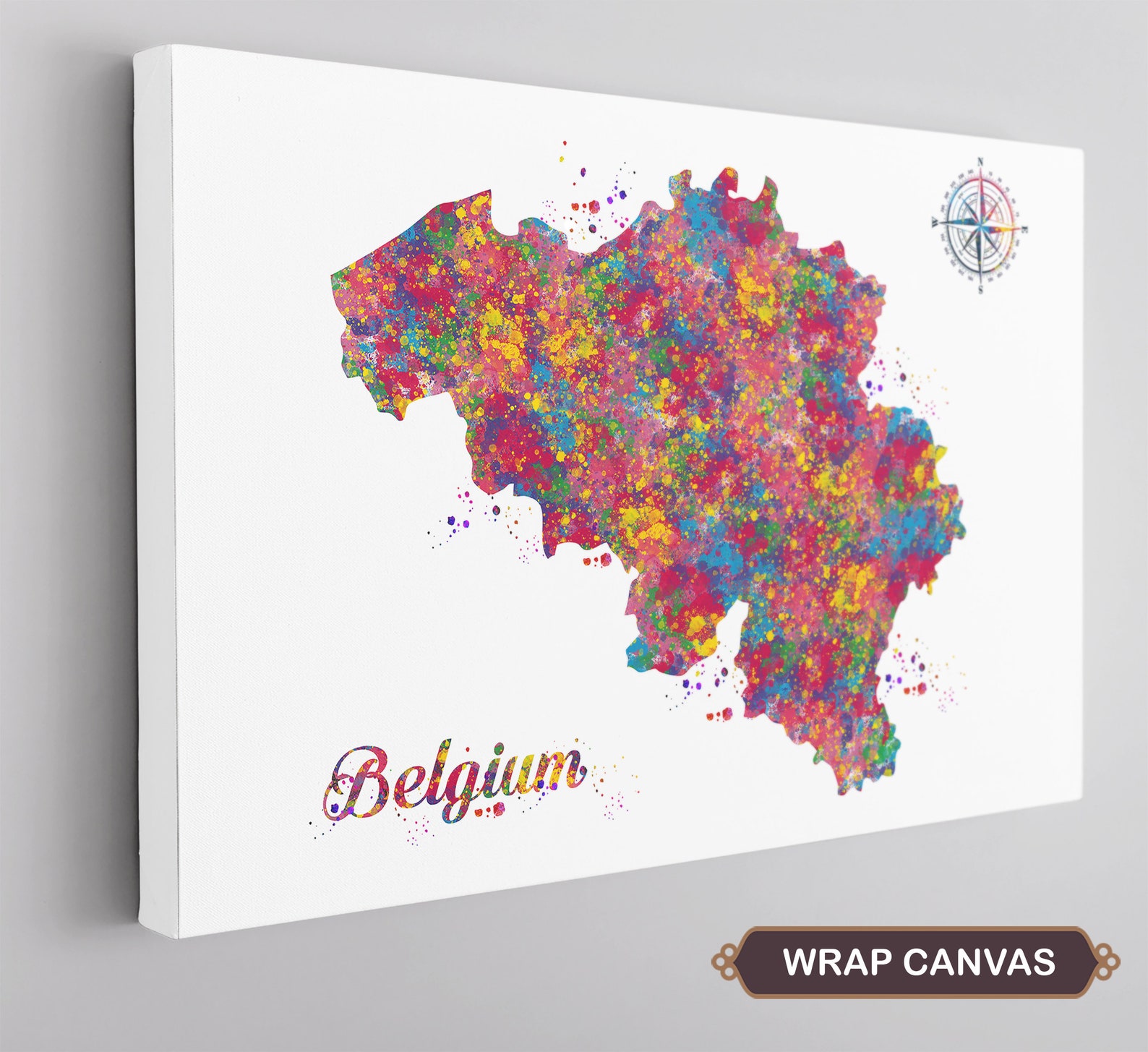 Watercolor Belgium Map, Belgium Map Print, Belgium Map, Belgium Poster ...