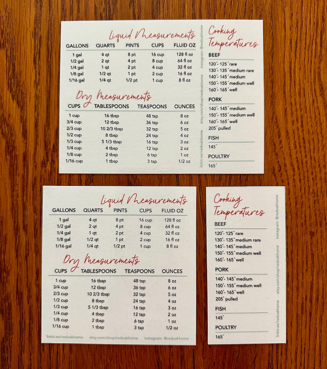 Kitchen Cooking and Baking Conversions Magnet - Measurement Conversions ...