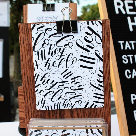 Hello Greeting Card Hand-lettered Hello Greeting Card - Etsy