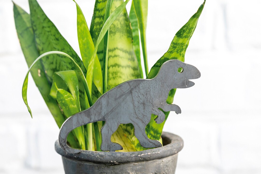 Laser Cut Cute Dinosaur T-rex Plant Stake - Etsy UK