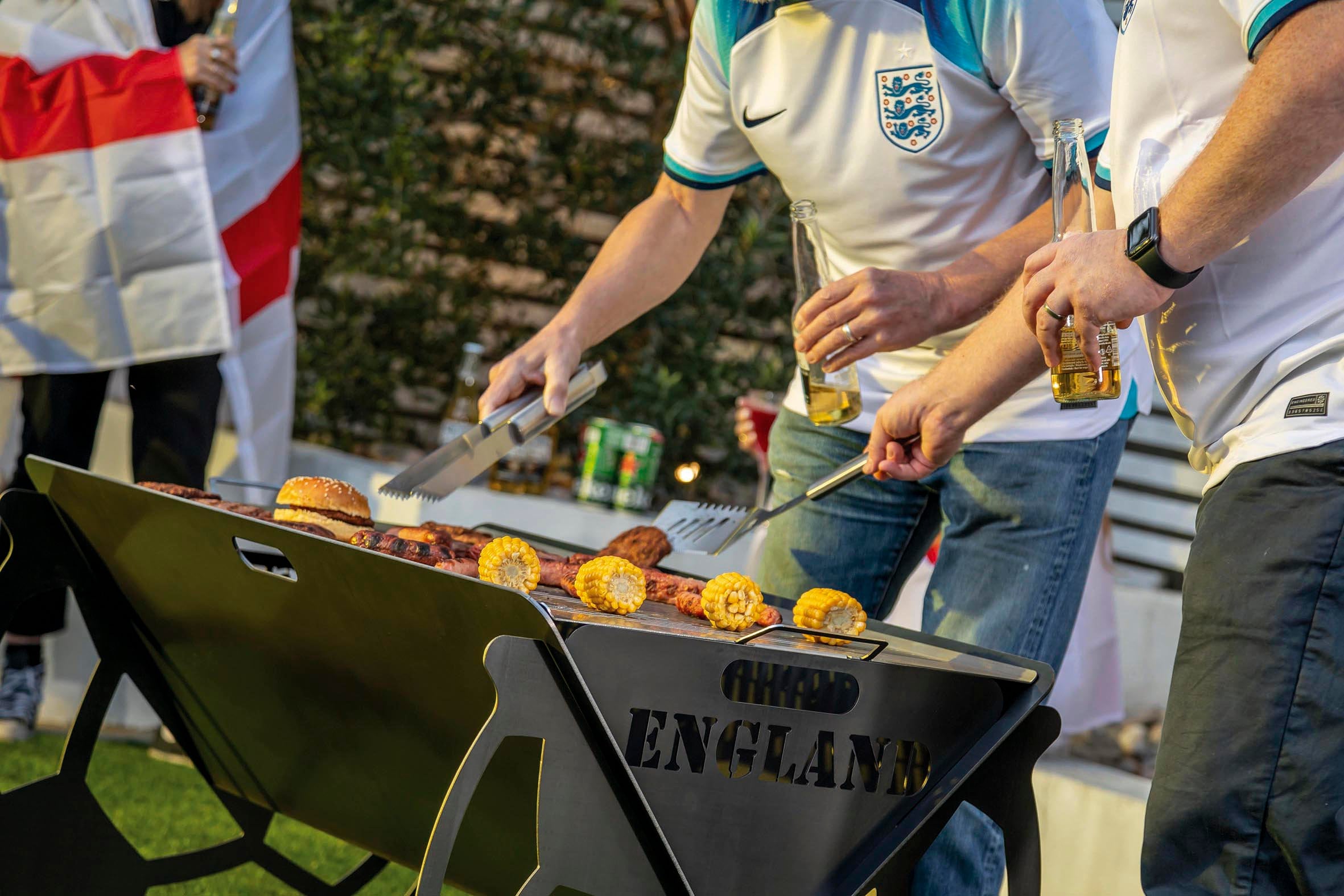 Fire Pit and BBQ Grill Football Team, Personalisation Large Size Gift ...