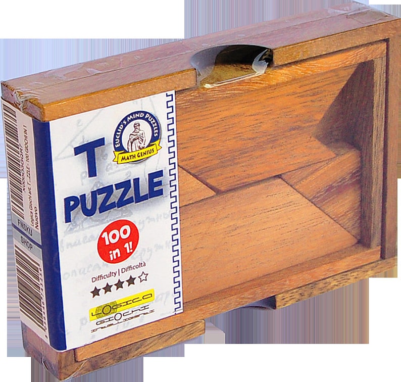T Puzzle 100 Puzzles in 1 Wooden Brain Teaser Mind Puzzle Difficulty 4/ ...