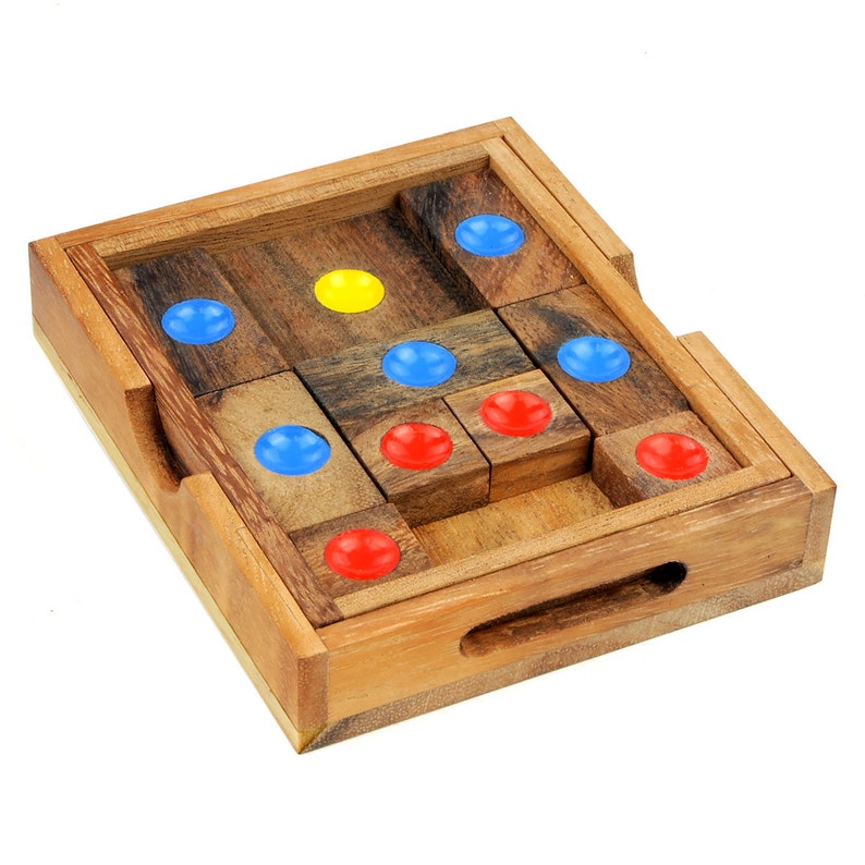 Prison Escape - Khun Phaen - Klotski - Brain Teaser in Fine Wood - 16 ...