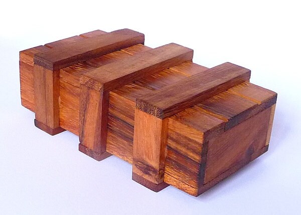 Double Pandora Box Wooden Brain Teaser Secret Box Difficulty 3/6 Hard ...