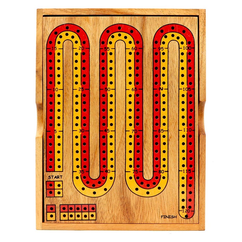 Traditional Cribbage Board - Etsy