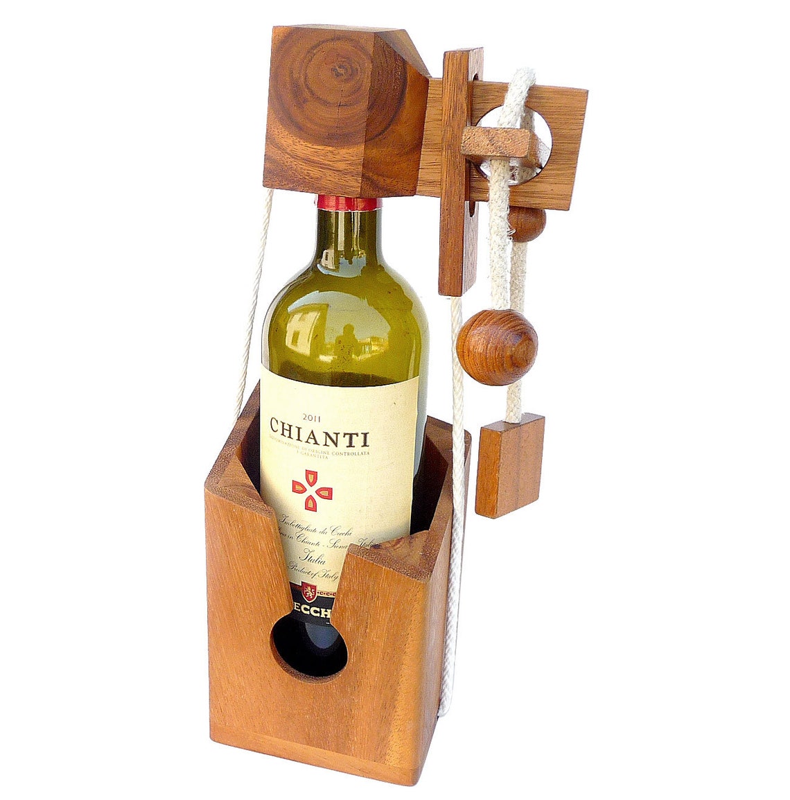 Not for Alcoholics Wooden Brain Teaser Wine Bottle Puzzle - Etsy