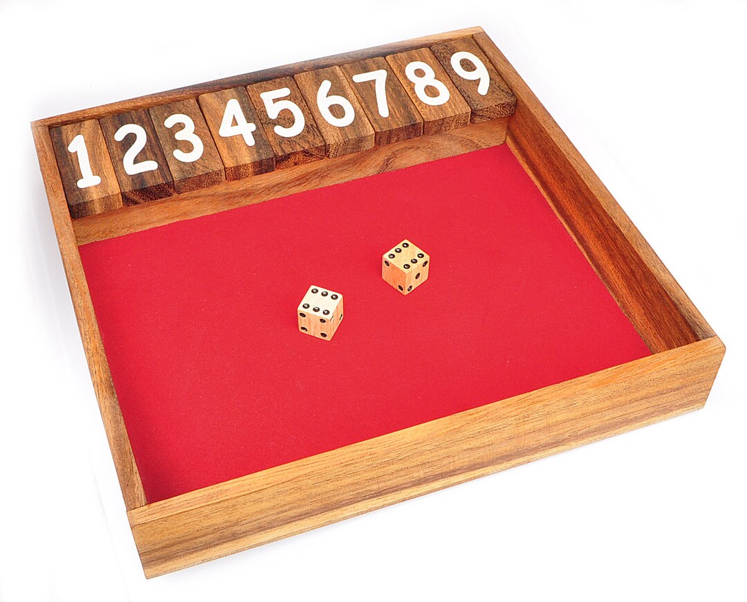 Shut the Box - Board Game in Fine Wood - Dice Game Multiplayer - Etsy