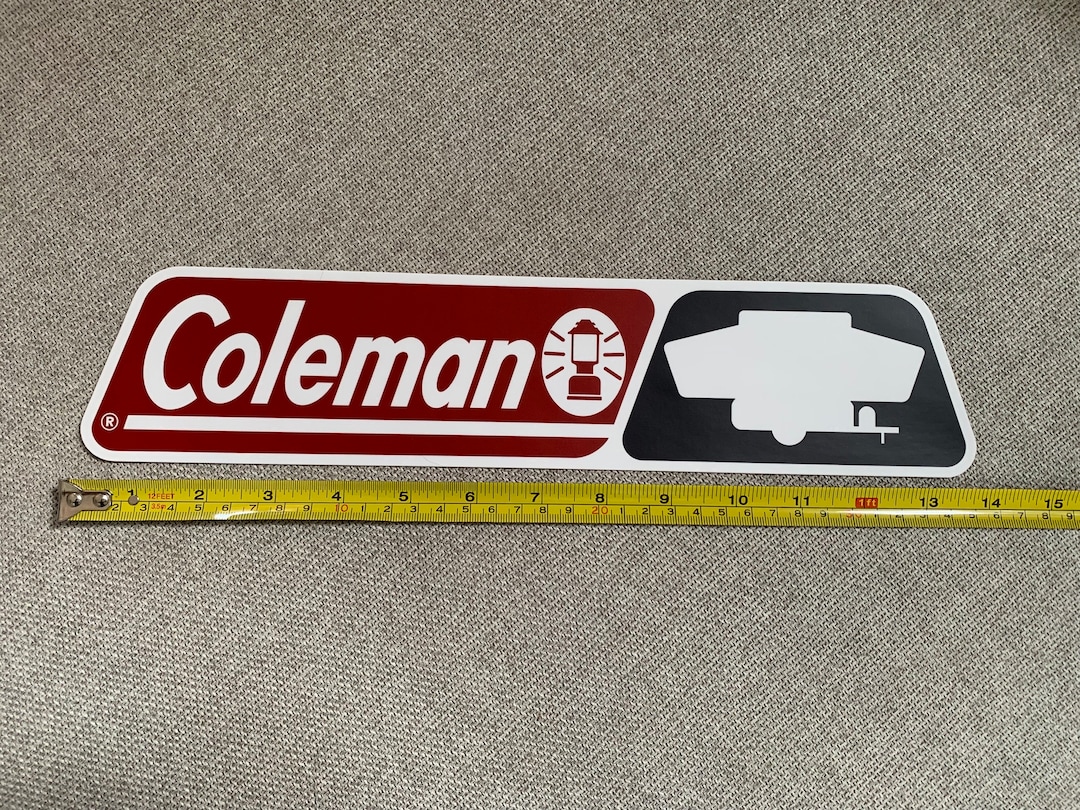 Vintage Coleman Pop-up Camper Decal - 13.67"x3" - Etsy