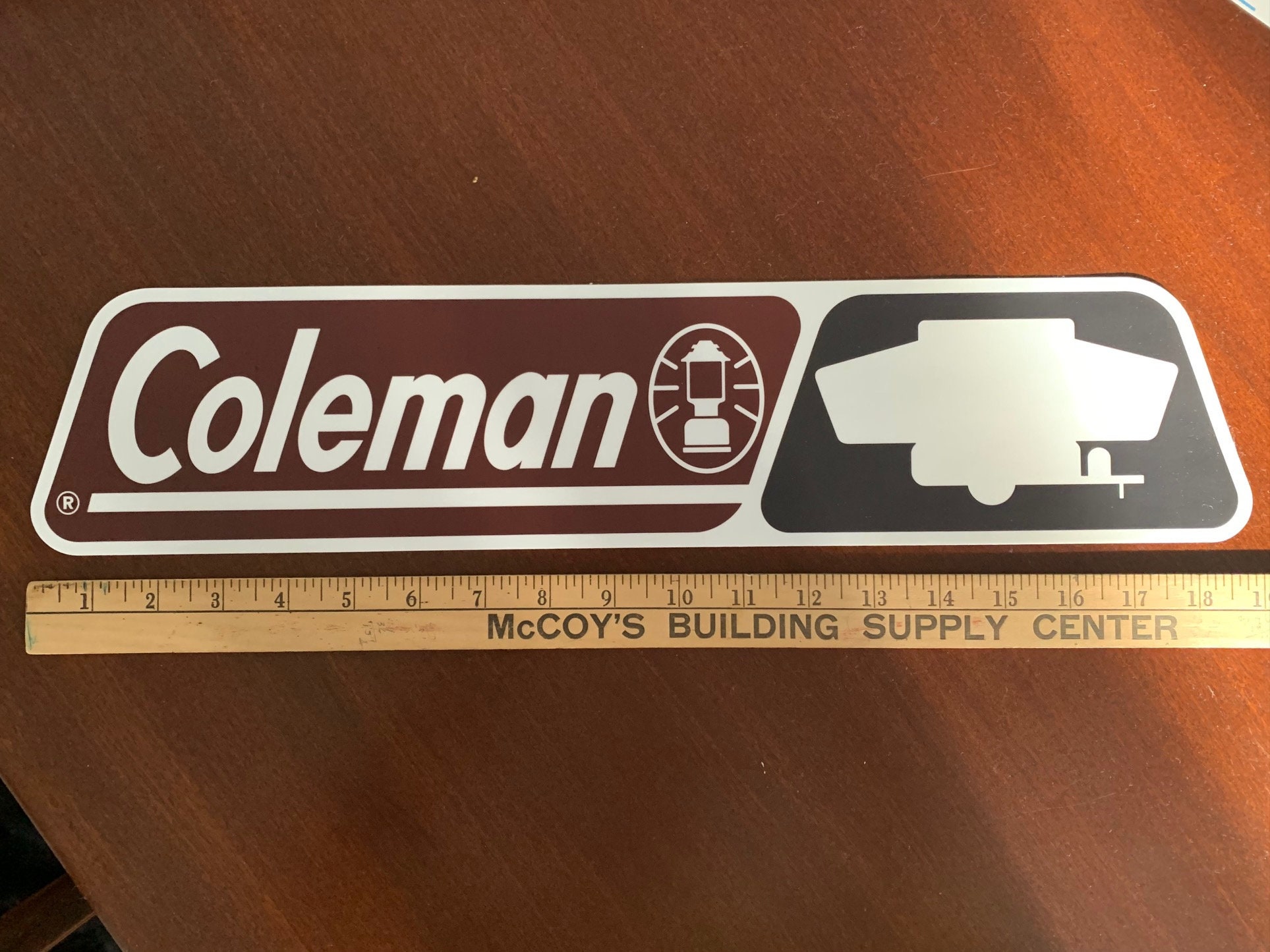 Vintage Coleman Pop up Camper Burgundy Decal (18.9" X 4.15") - Etsy