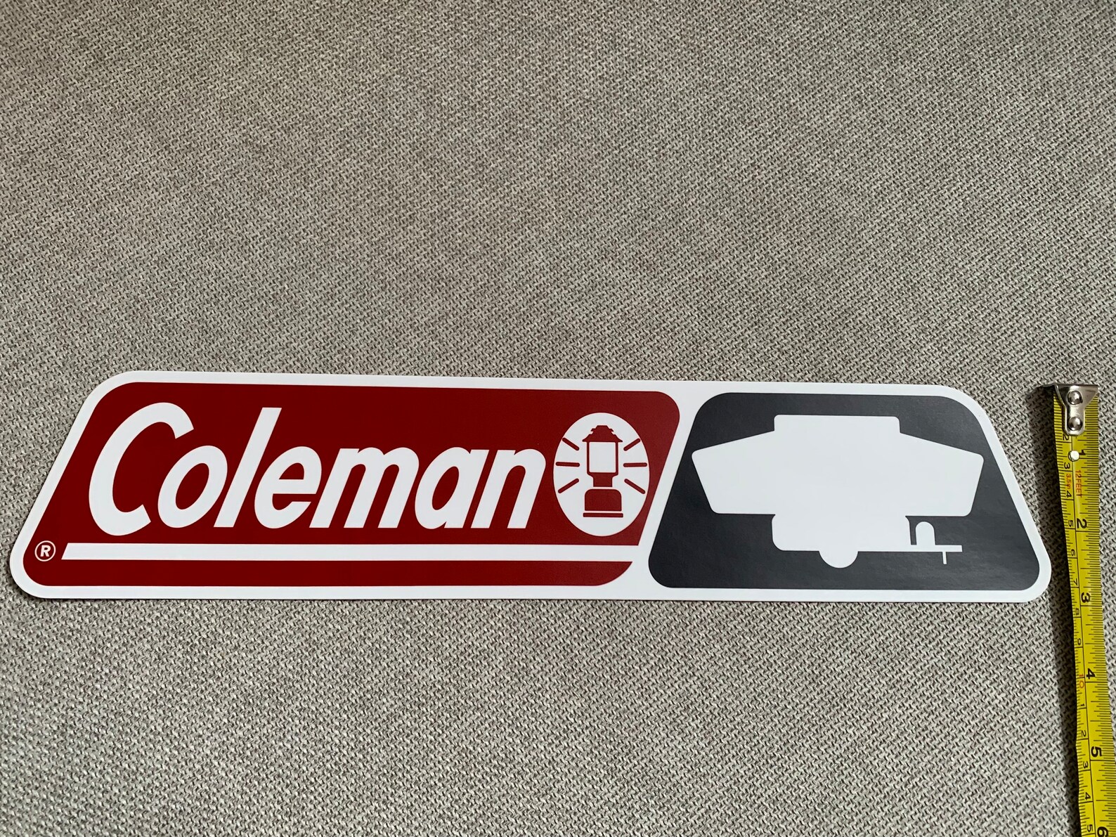 Vintage Coleman Pop-up Camper Decal - 13.67"x3" - Etsy