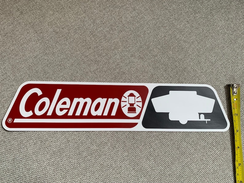 Vintage Coleman Pop-up Camper Decal - 13.67"x3" - Etsy