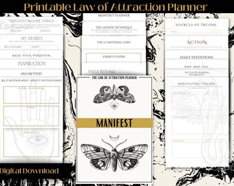 Law of Attraction Planner Manifestation Journal Printable - Etsy