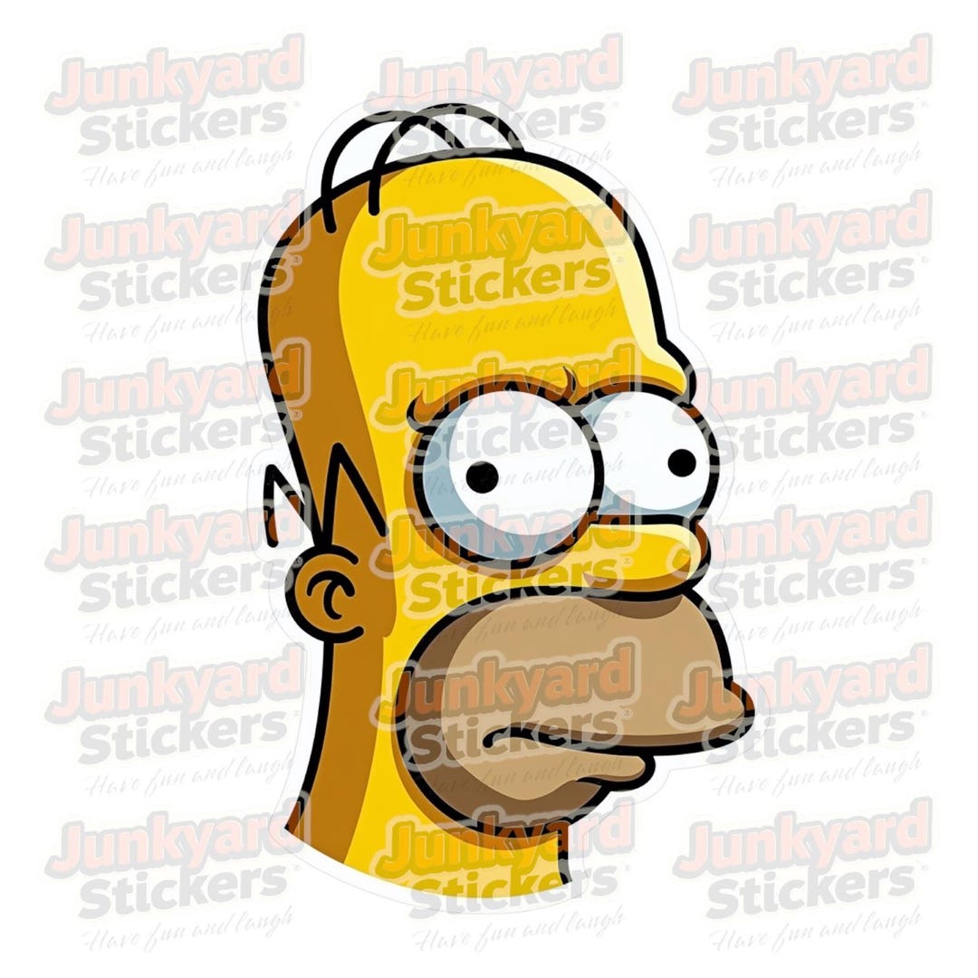Homer Simpson - Head Only Die Cut Sticker - Etsy