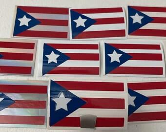 Puerto Rican Flag Vinyl Decal - Etsy UK