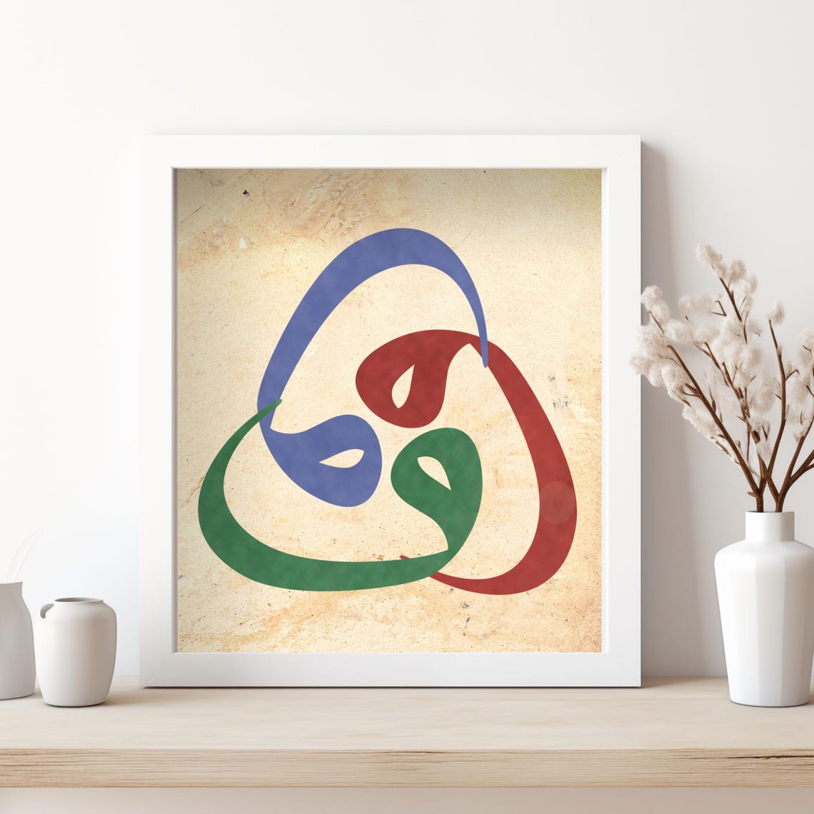 Modern Arabic Calligraphy Waaw Art Print, Minimalist Arabic Letter Wall ...