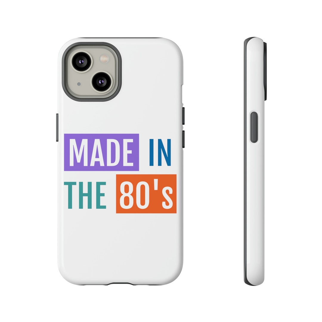 Made in the 80's White Retro Lettering Tough Phone Case for Iphone ...