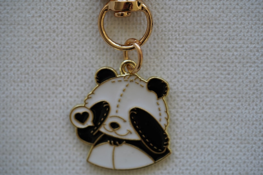 Cute Panda Keychain With Heart/charm Cute Bag Accessory Key Ring Key ...