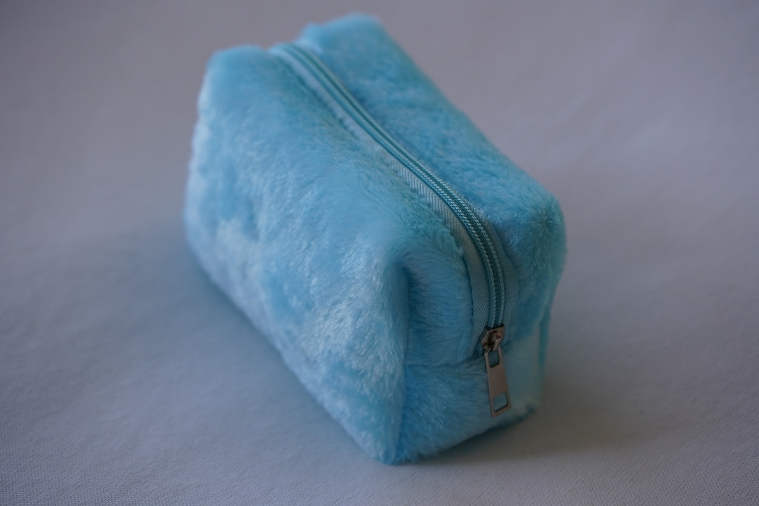Plush Fluffy Baby Blue Cosmetic or Makeup Bag - Etsy