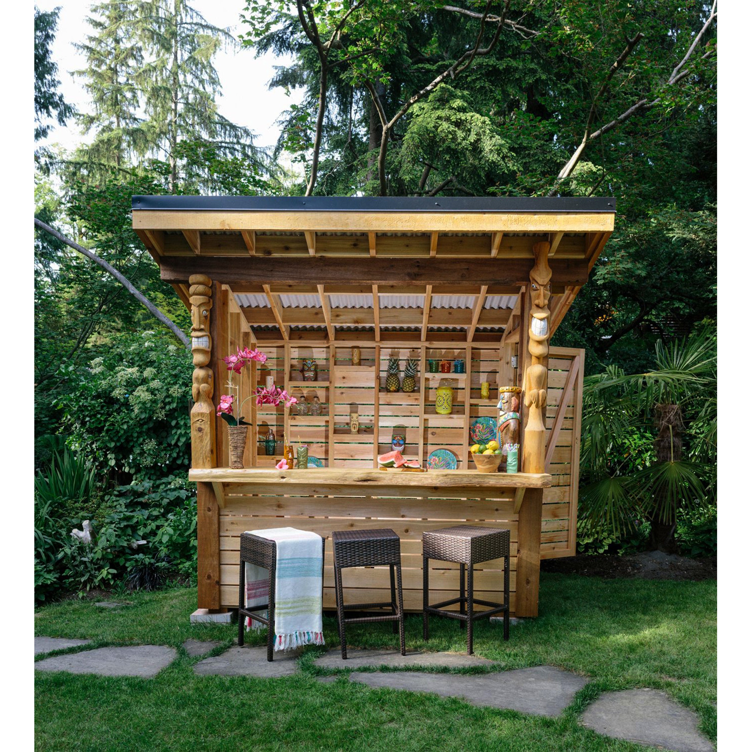 Tiki Bar Plans DIY Outdoor Wooden Bar Plans Build Garden 55 OFF
