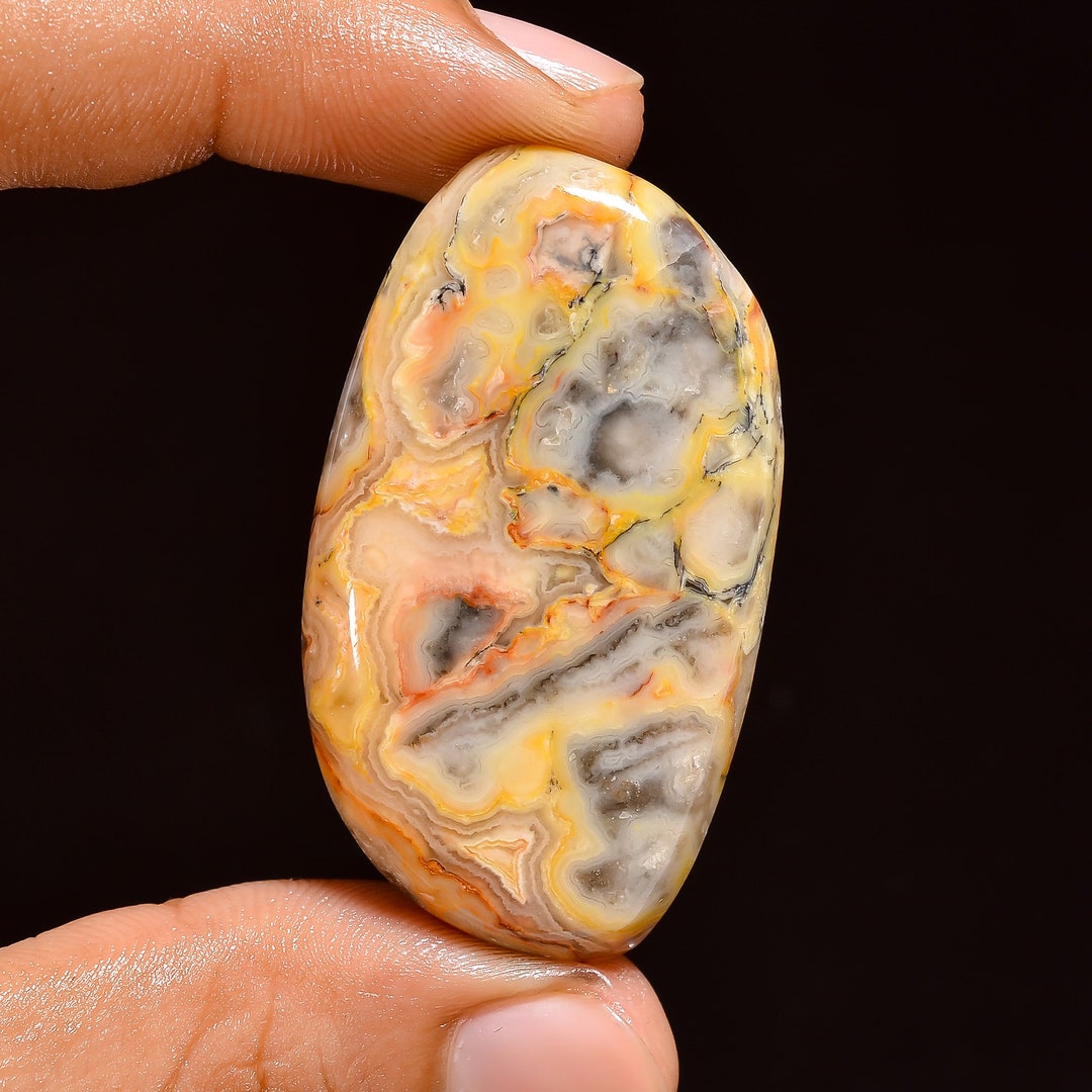 Stunning A One Quality 100% Natural Yellow Crazy Lace Agate Fancy Shape ...