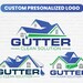 Custom Gutter Cleaning Logo Design, Modern Home Repair (digital Files ...