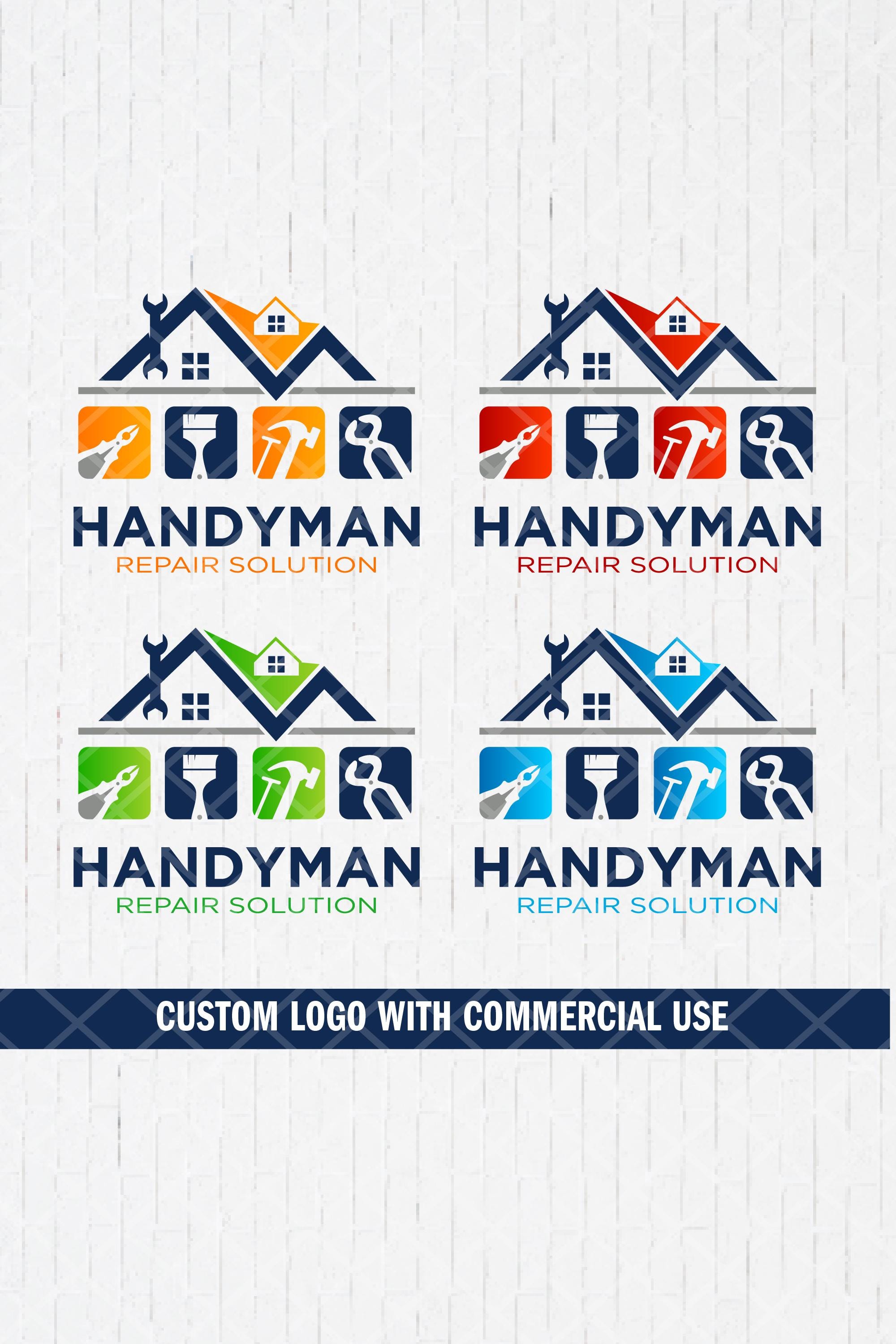 Custom Handyman Logo Design: Home Repair, Construction (digital File ...