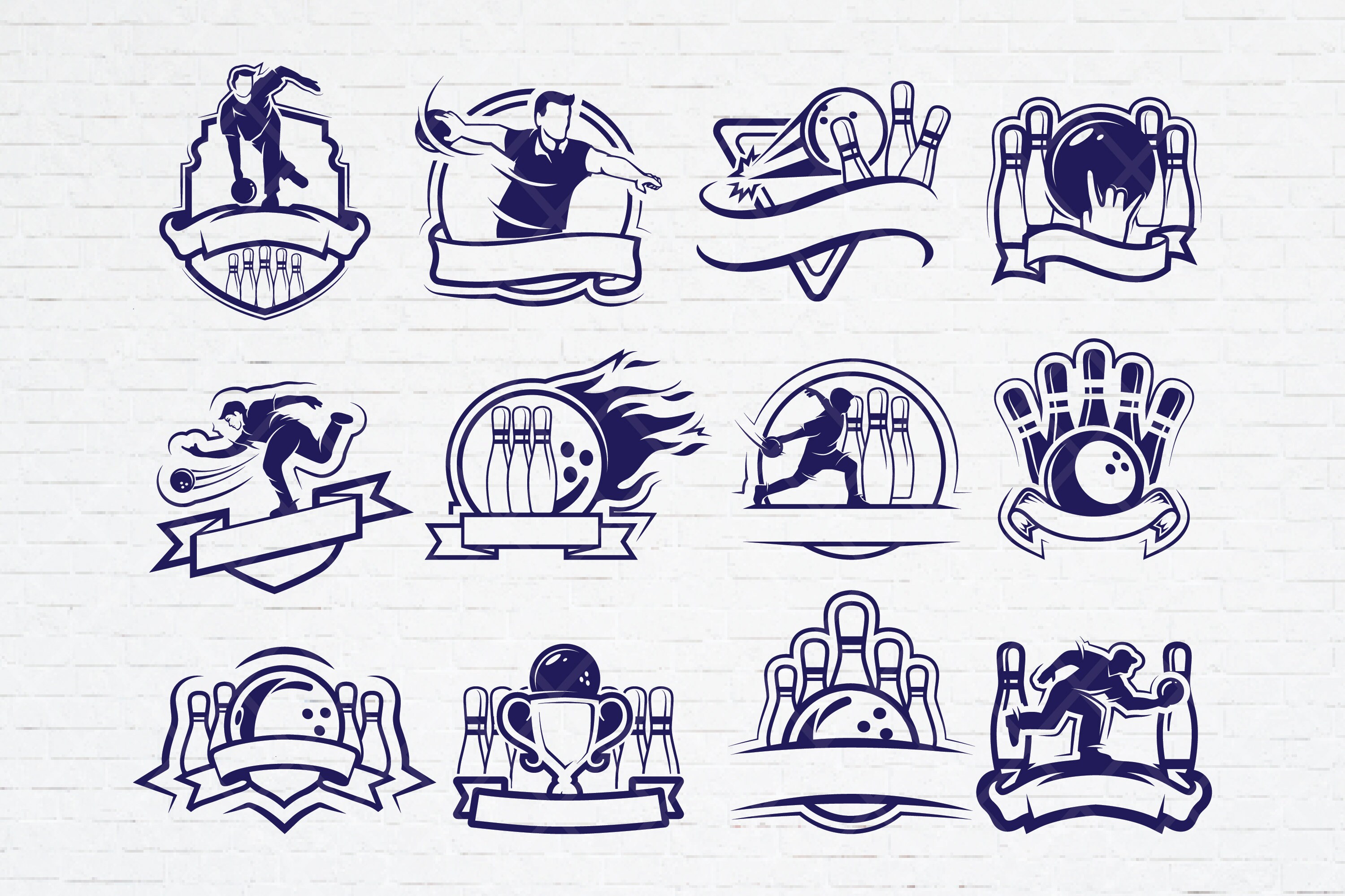 Minimalist Bowling Svg Bowling Silhouette Template Bowling - Etsy