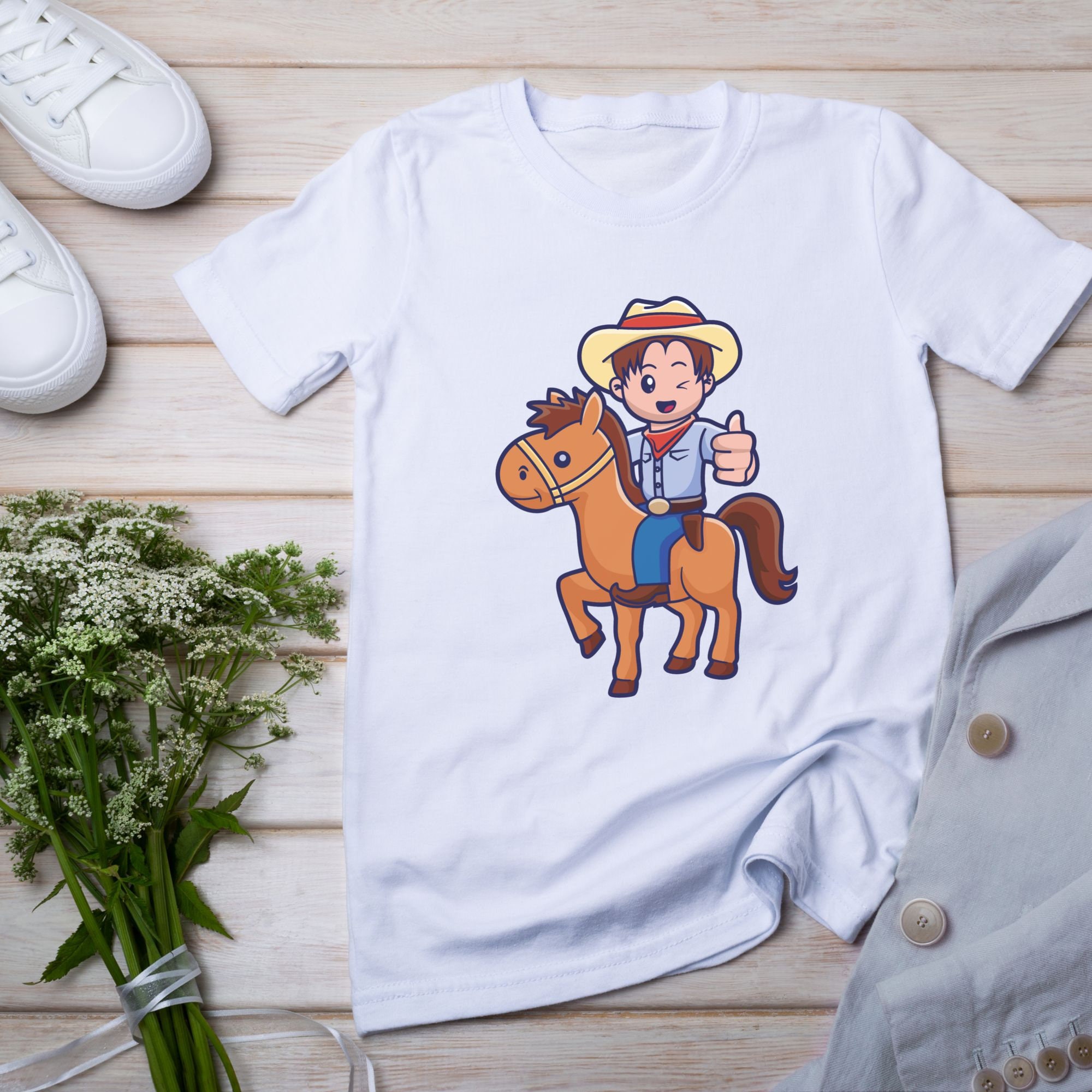 Kawaii Cowboy Clipart: Chibi Western Kids SVG Bundle (digital Download ...