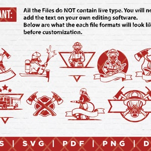 Firefighter Svg, Fire Department Svg, Fire Dept Svg Bundle, Fireman Svg ...