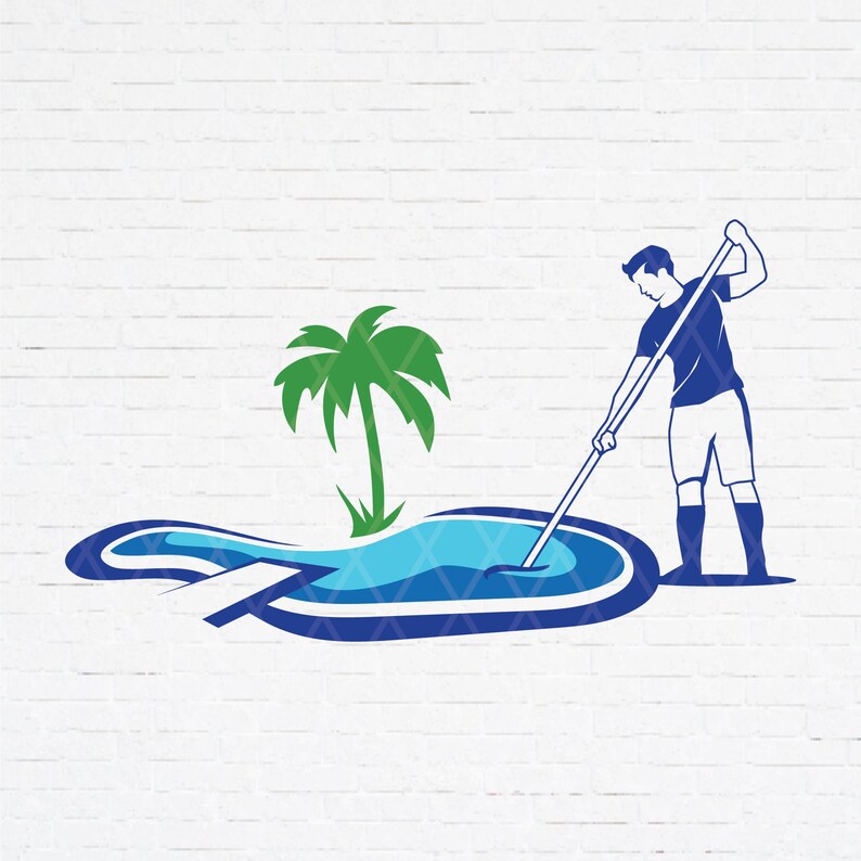 Custom Pool Cleaning Logo, Personalized Pool Maintenance Design ...