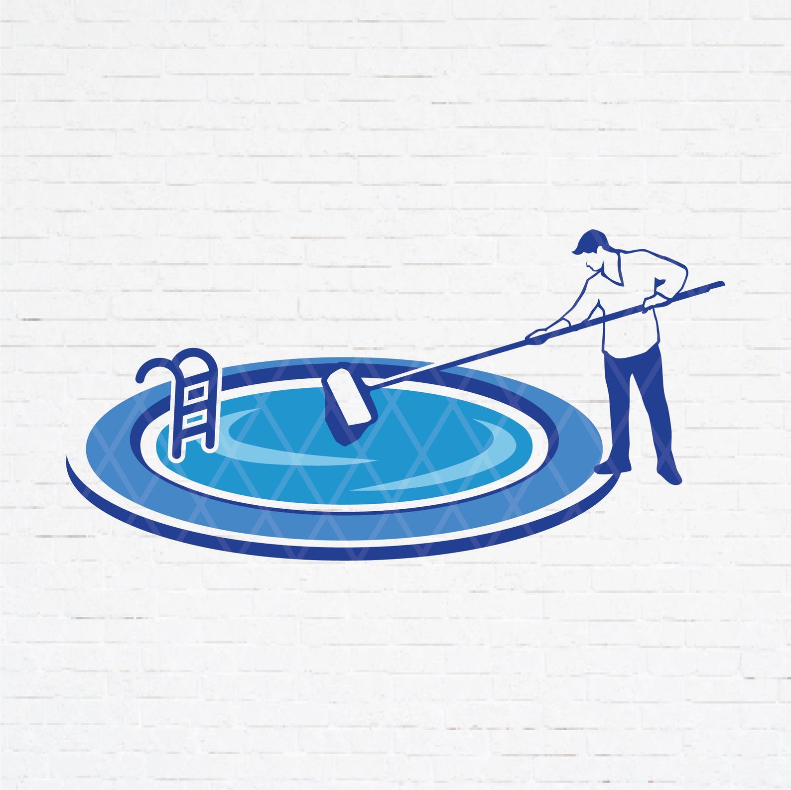 Custom Pool Cleaning Logo, Personalized Pool Maintenance Design ...