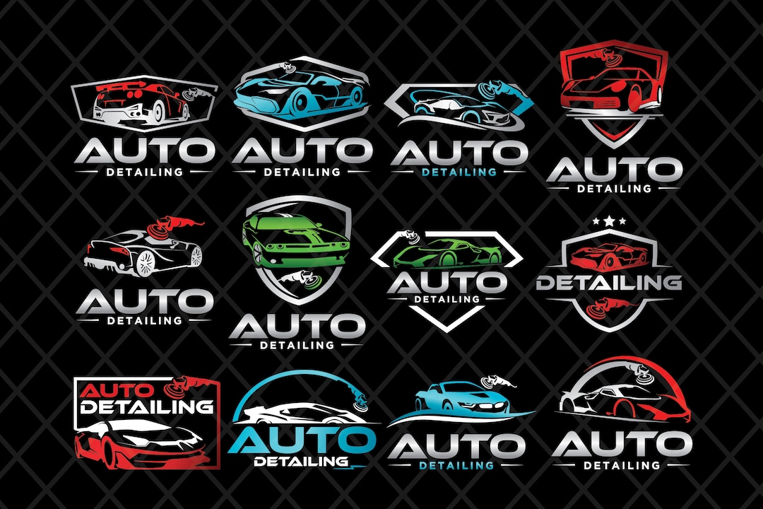 Auto Detailing Logo Template Bundle SVG PNG (digital Download) - Etsy
