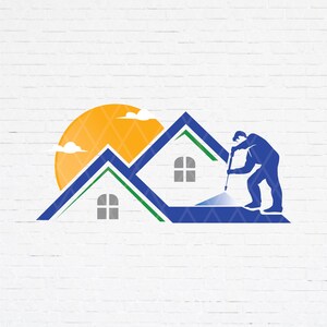 Custom Roof Cleaning Logo: Modern Roofing Business Design (digital File ...