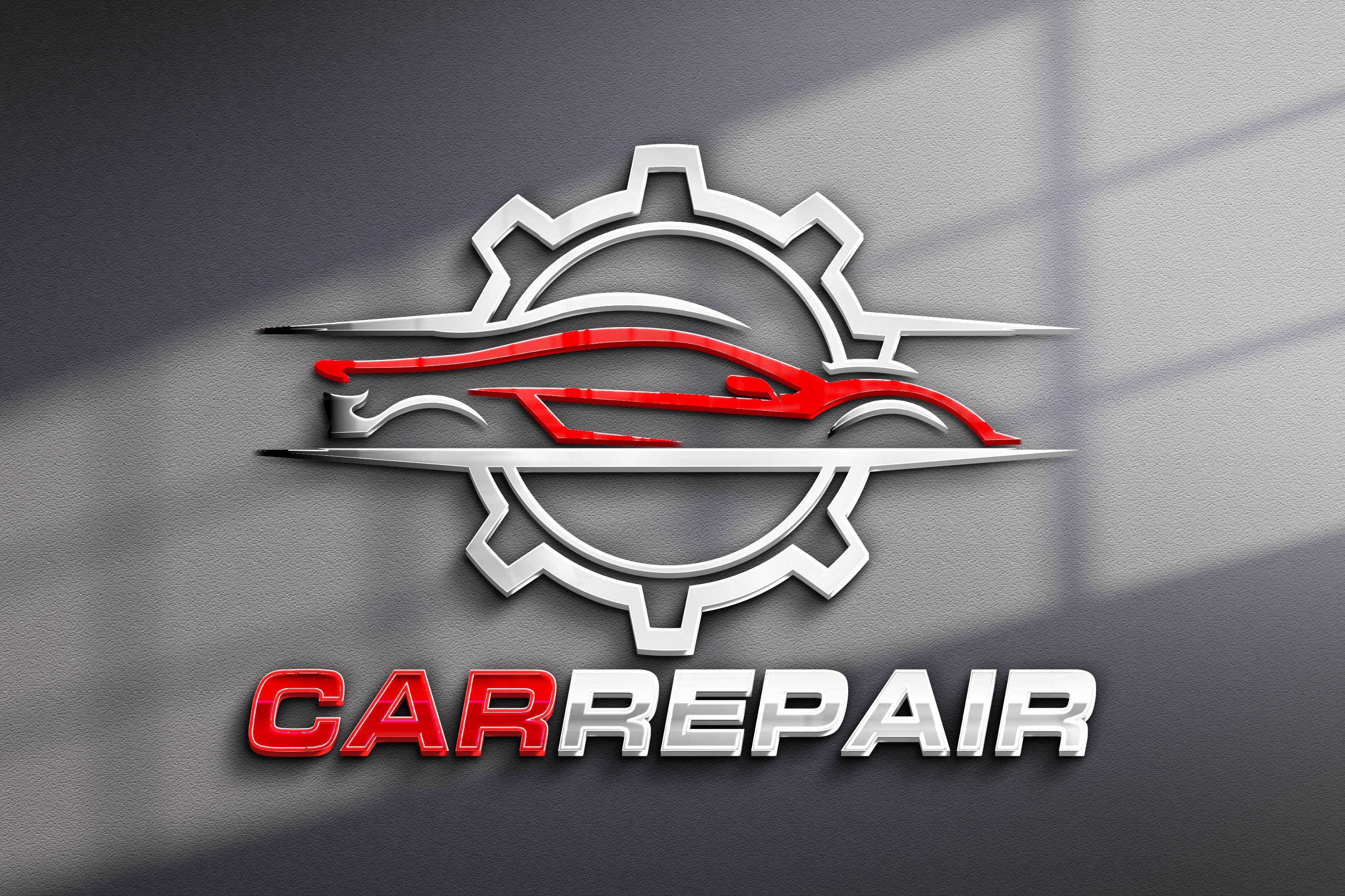 Car Repair Logo Bundle Svg, Car Repair Service Logo Template, Car Gear ...