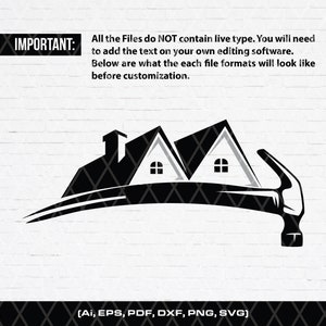 House Carpenter Logo, Carpentry Silhouette Svg, Contractor Svg, Home ...