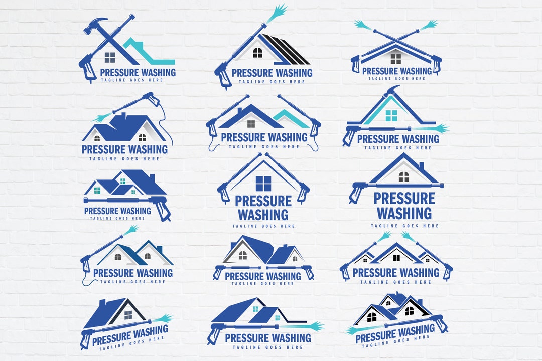 Professional Pressure Washing Logo Volume 3: SVG PNG Bundle for Instant ...