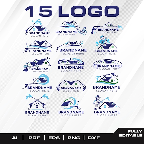 Professional Pressure Washing Logo: SVG Bundle for Instant - Etsy